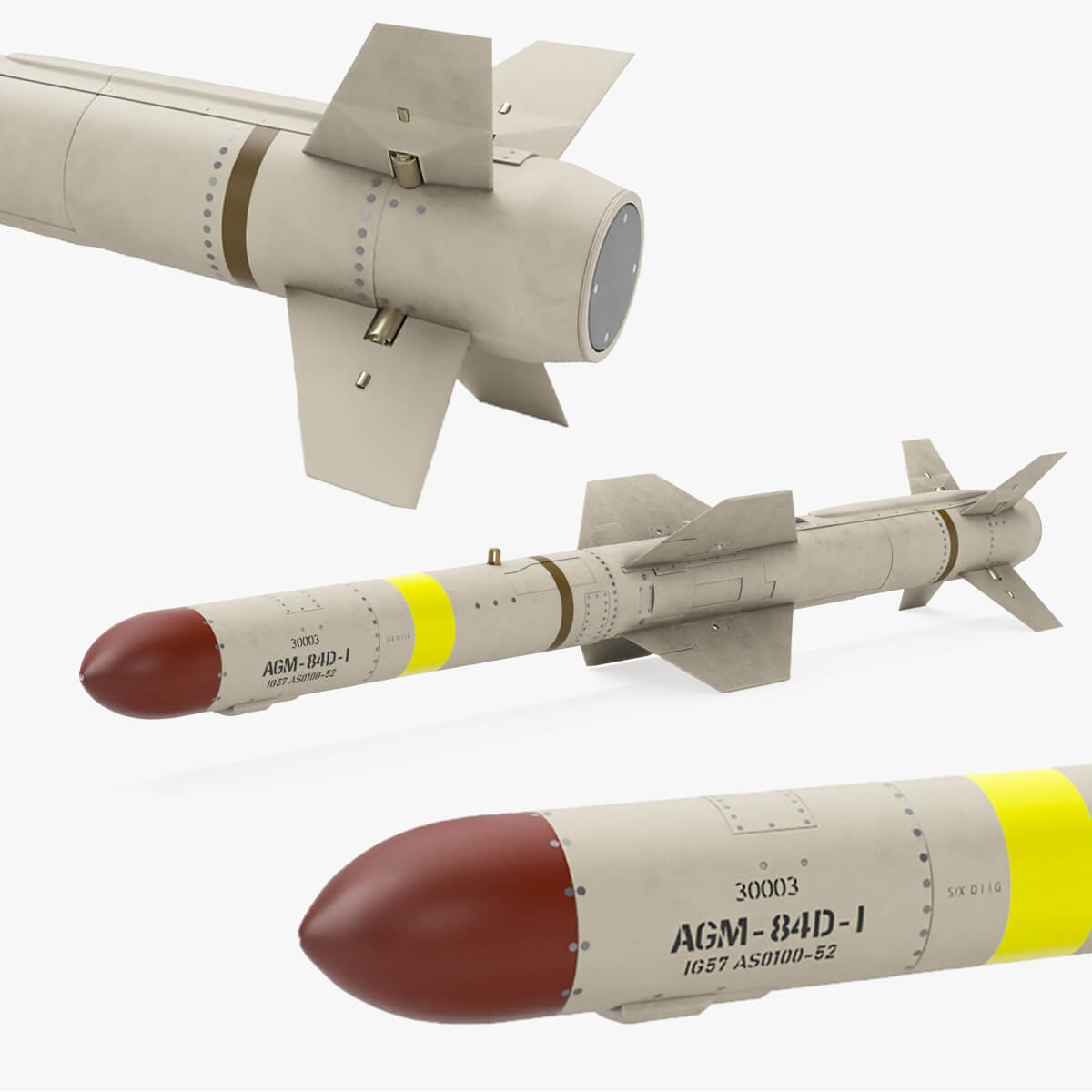 Agm 84 Harpoon Missile - 3D Model by 3dxin