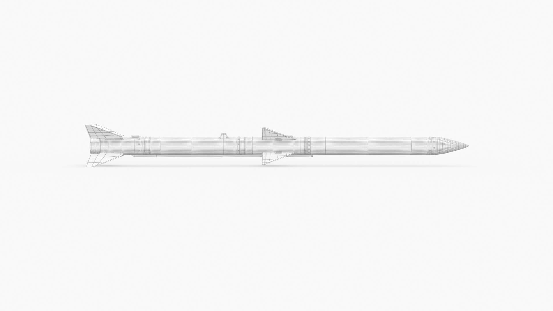 AIM-120 Amraam Beyond-Visual-Range Missile 3D Model by 3dxin