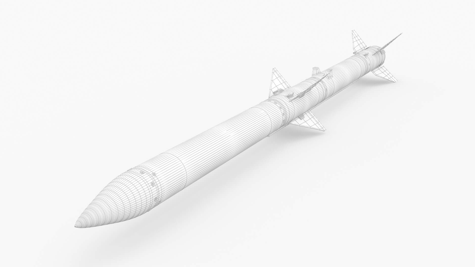 AIM-120 Amraam Beyond-Visual-Range Missile 3D Model by 3dxin