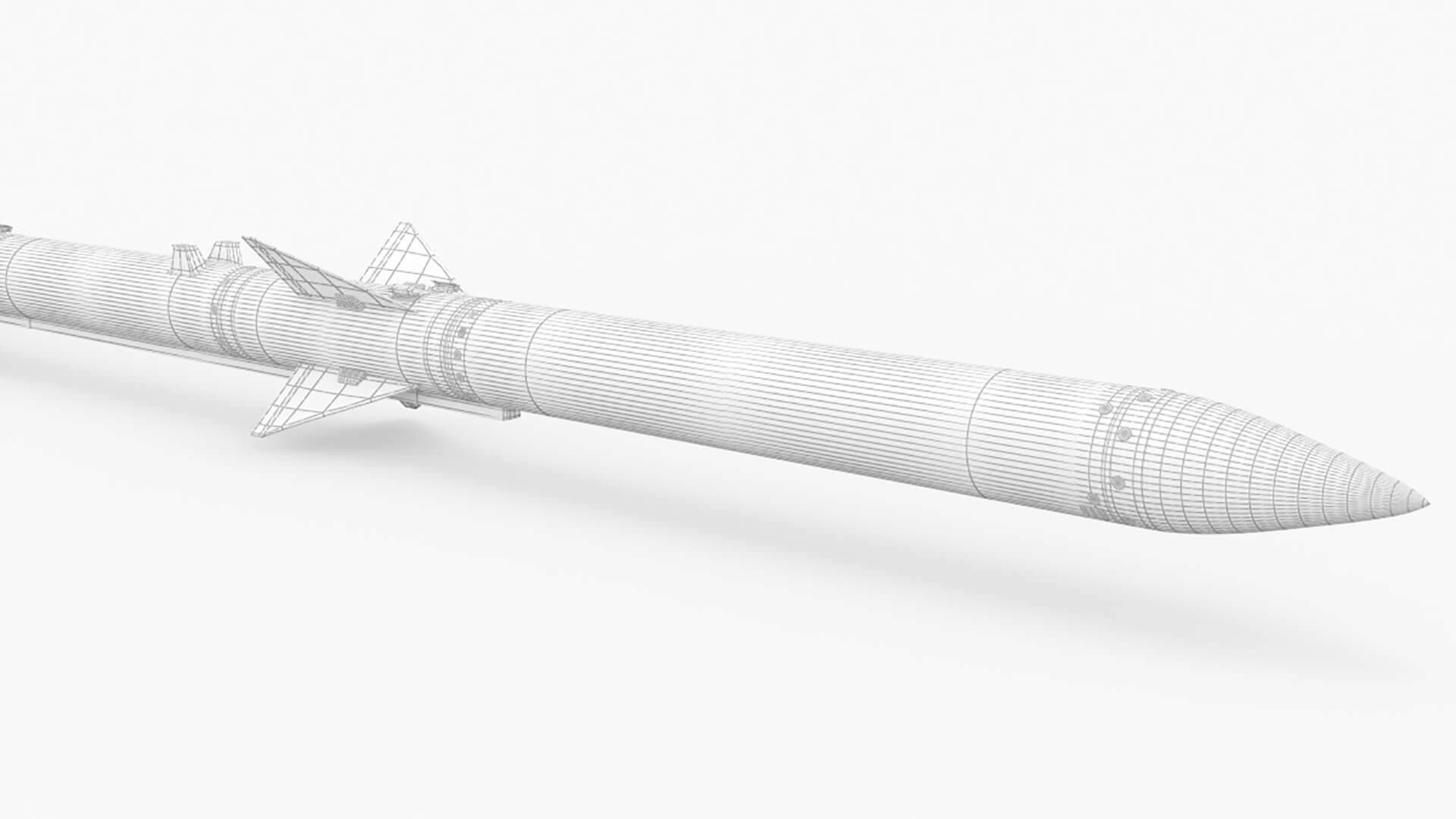 AIM-120 Amraam Beyond-Visual-Range Missile 3D Model by 3dxin