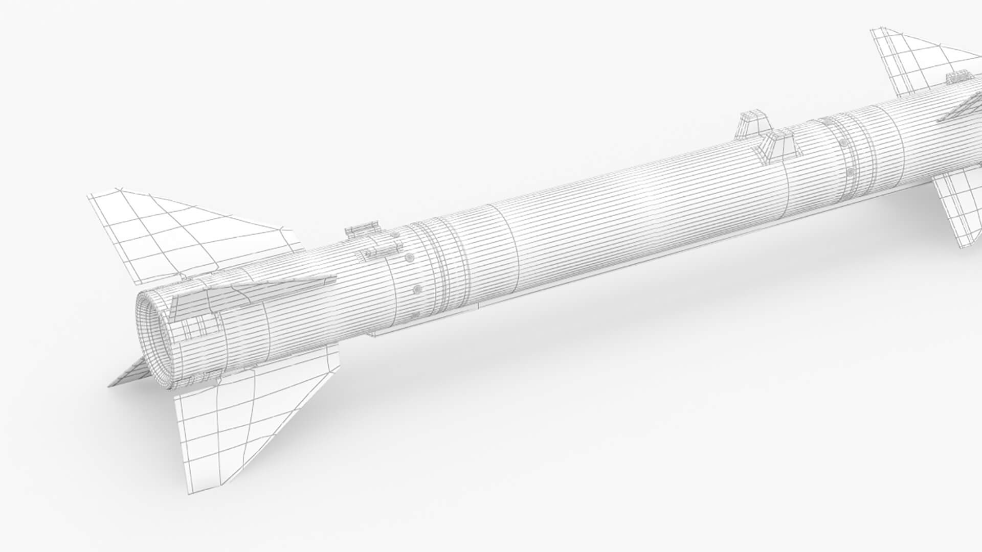 AIM-120 Amraam Beyond-Visual-Range Missile 3D Model by 3dxin