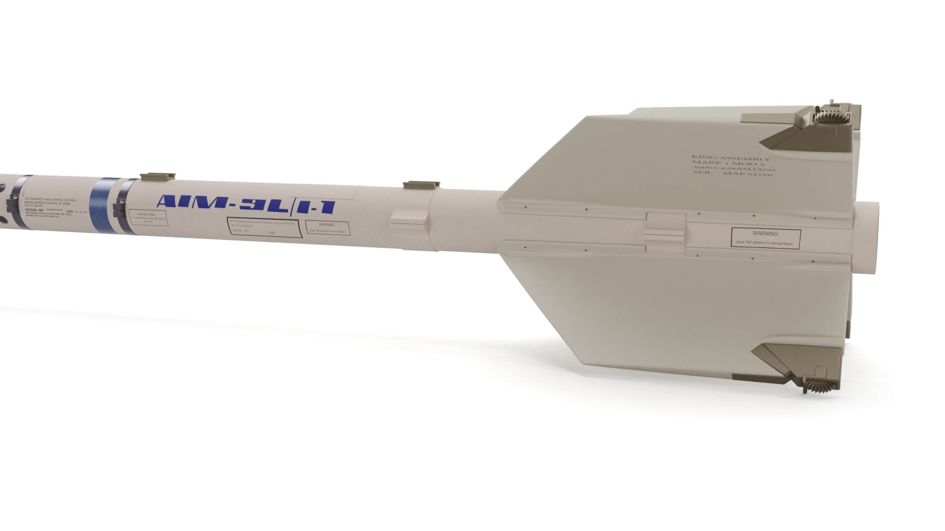 AIM-9X Sidewinder Missile 3D Model by 3dxin