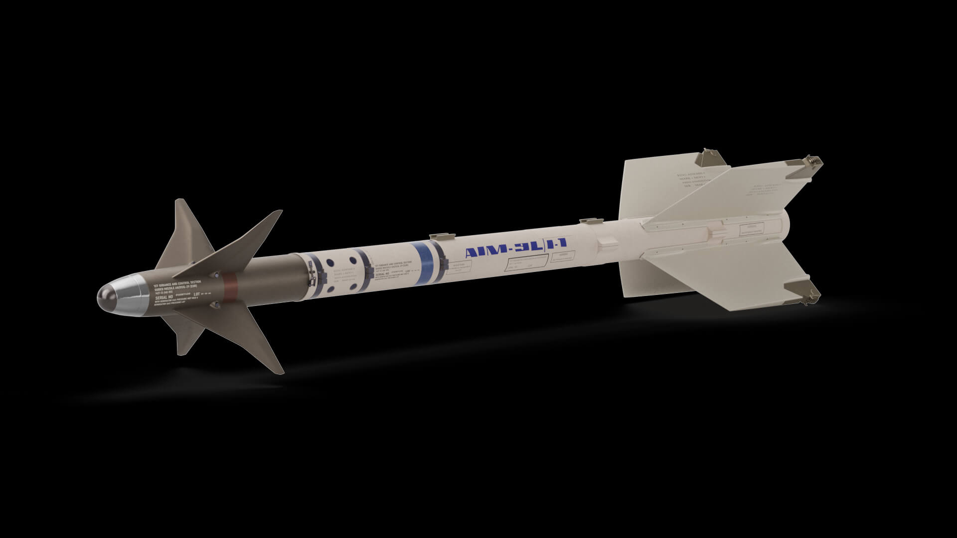 AIM-9X Sidewinder Missile 3D Model by 3dxin