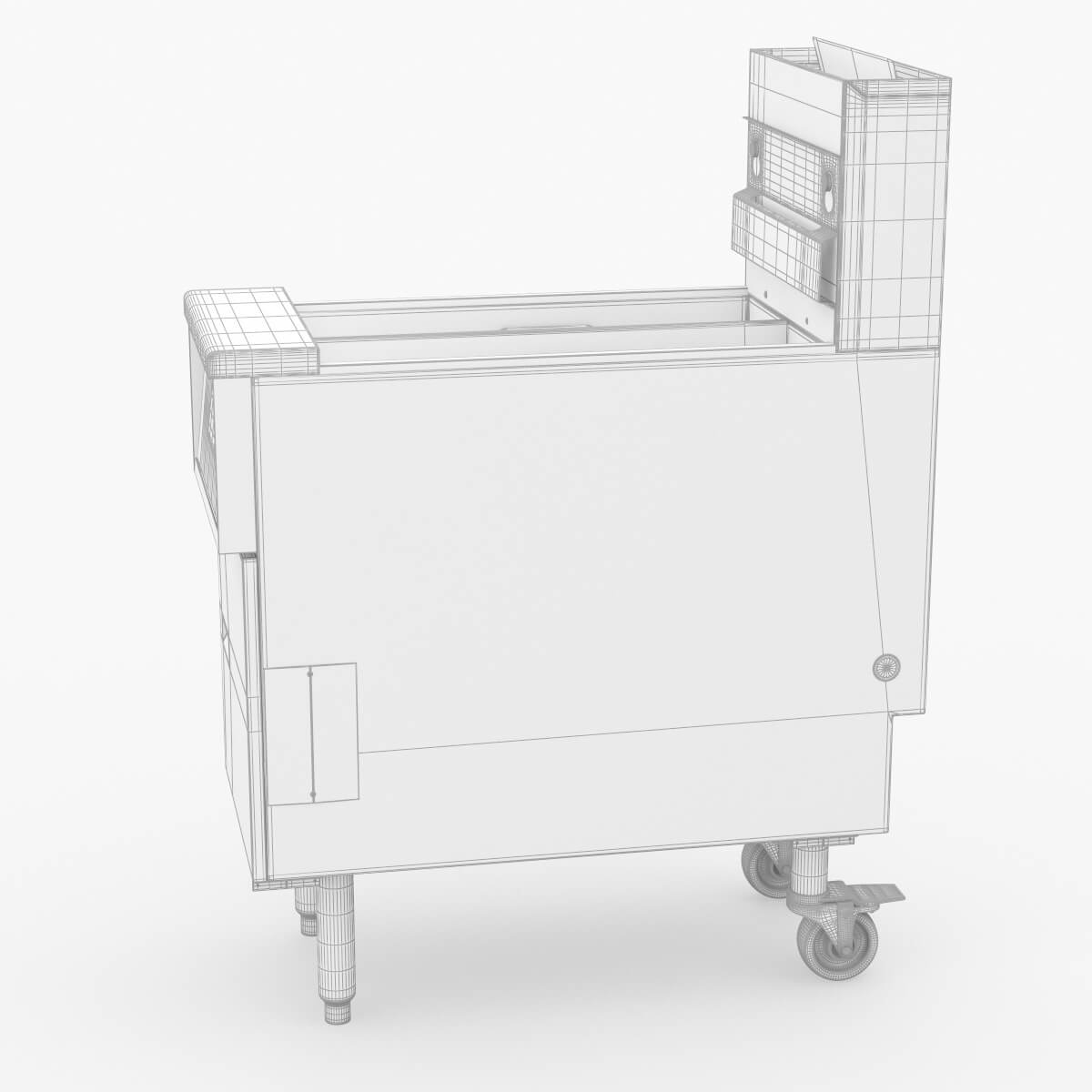 Anets Agp55T Twin Vat Gas Deep Fryer - 3D Model by 3dxin