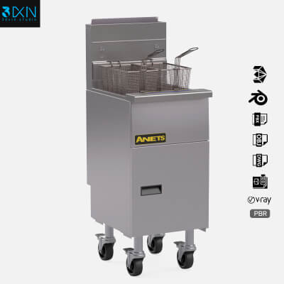 3D Models | Industrial | Deep Fryers | RenderHub