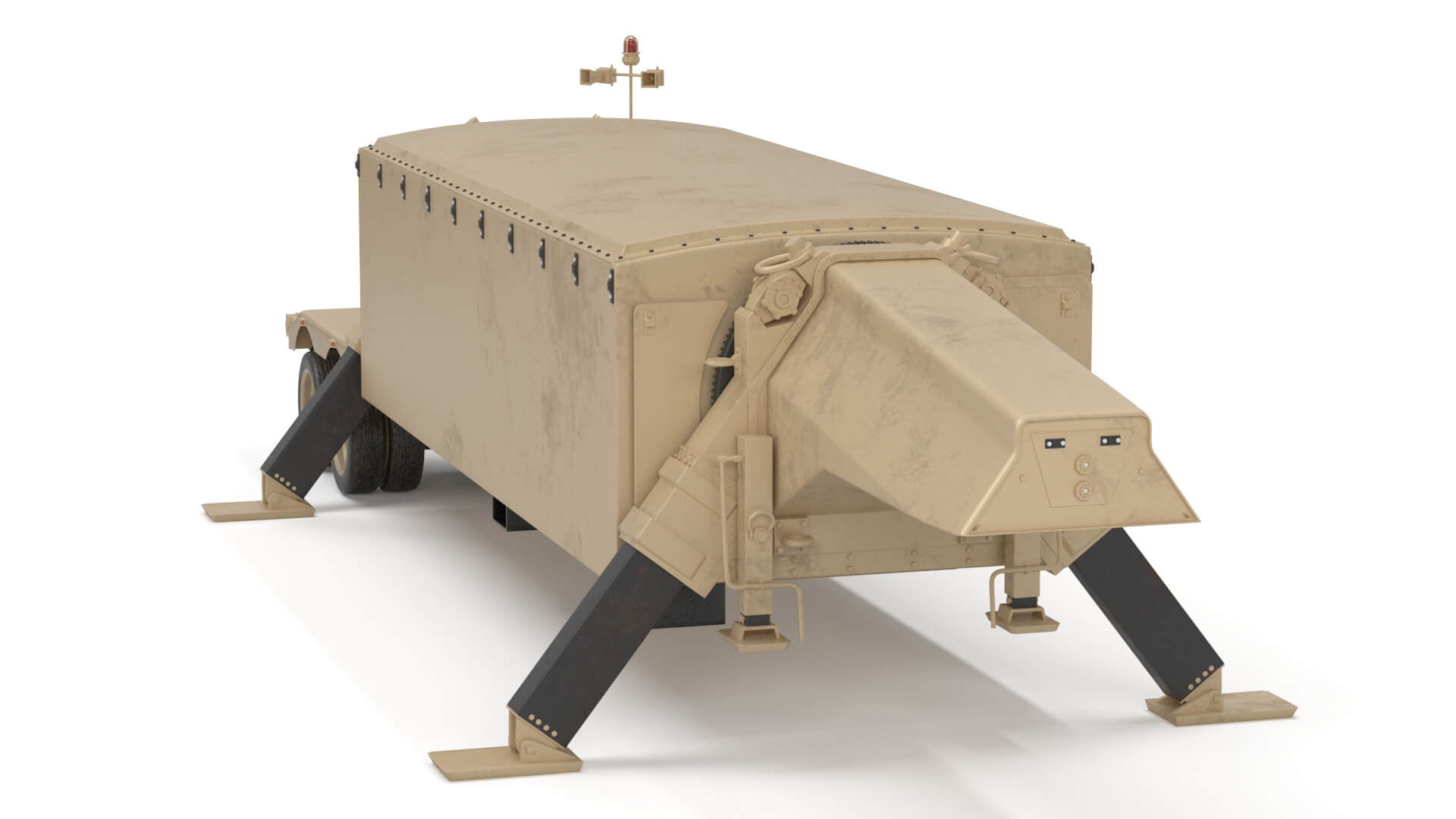 An/TPY2 Radar of M983 Tractor Truck Gmd & Thaad Defense - 3D Model by 3dxin