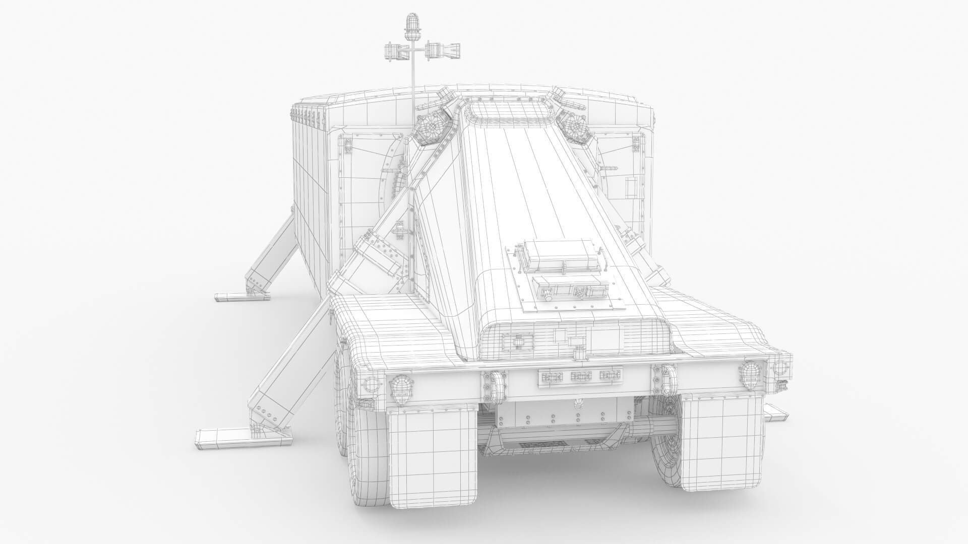 An/TPY2 Radar of M983 Tractor Truck Gmd & Thaad Defense - 3D Model by 3dxin
