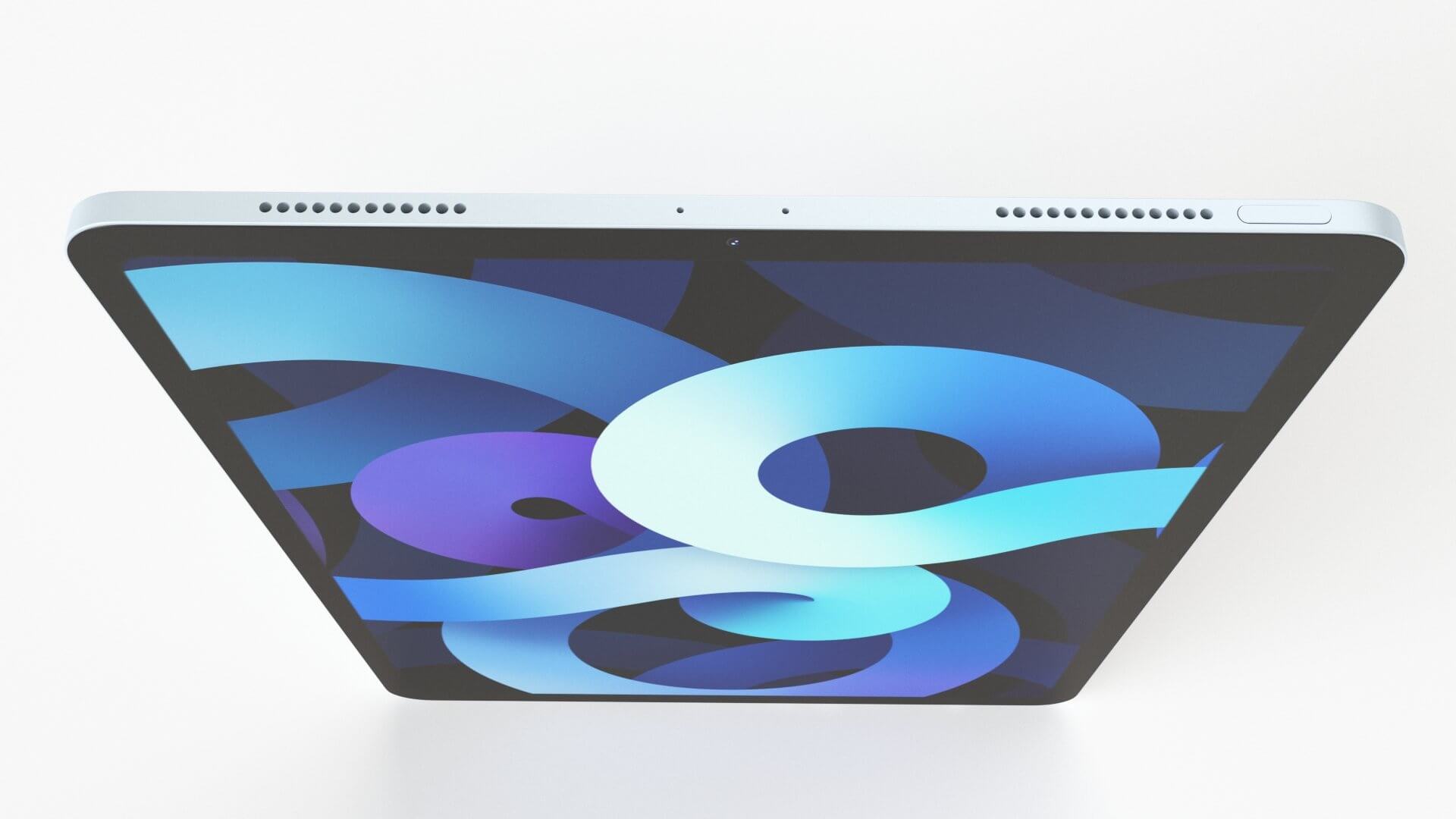 Apple iPad Air 4 Sky Blue Color - 3D Model by 3dxin