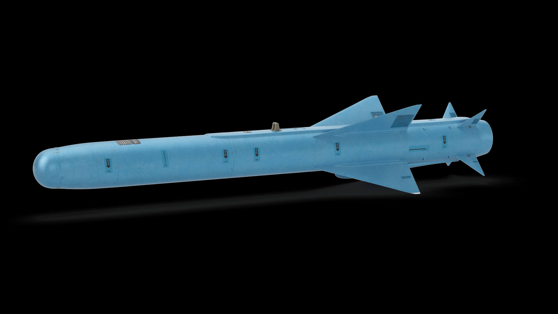 ASM-2 Japanese Anti-Ship Cruise Missile 3D Model by 3dxin