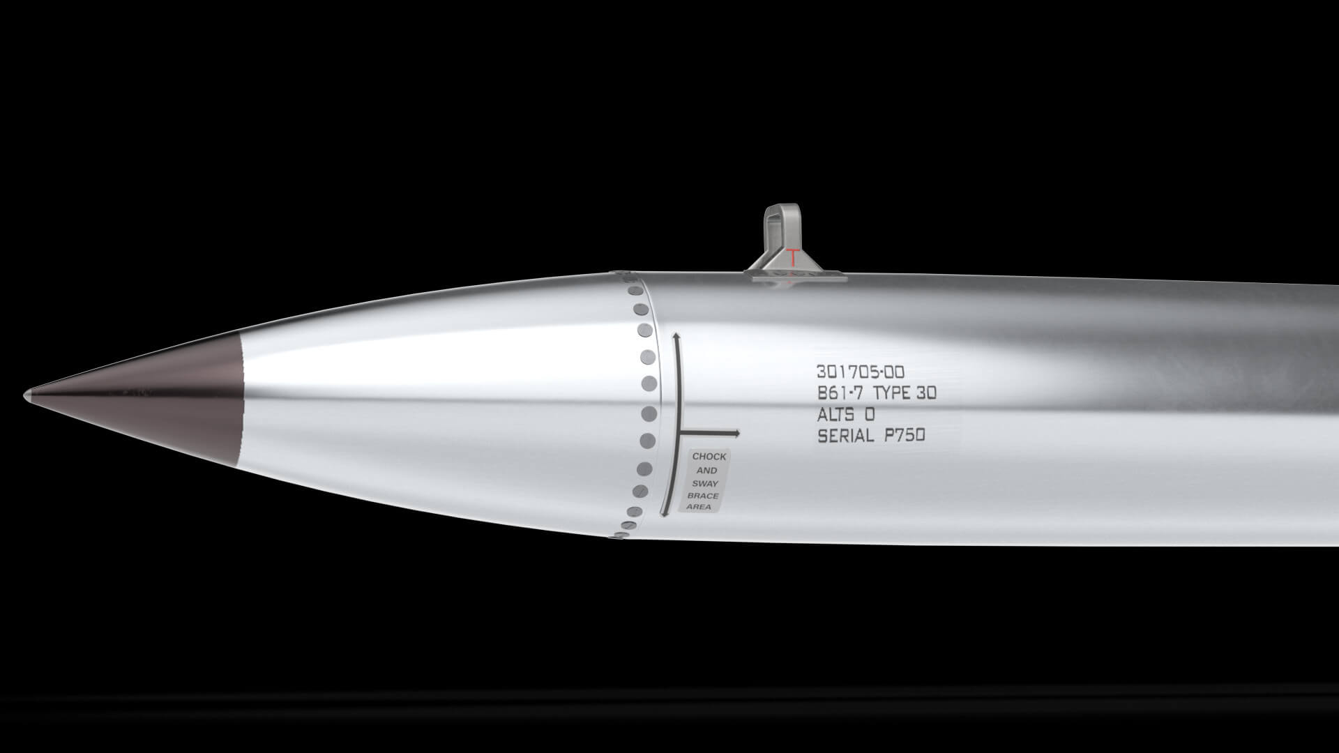 B61 Silver Bullet Fusion Bomb Missile - 3D Model by 3dxin