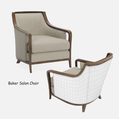 Baker Salon Chair - 3D Model by 3dxin