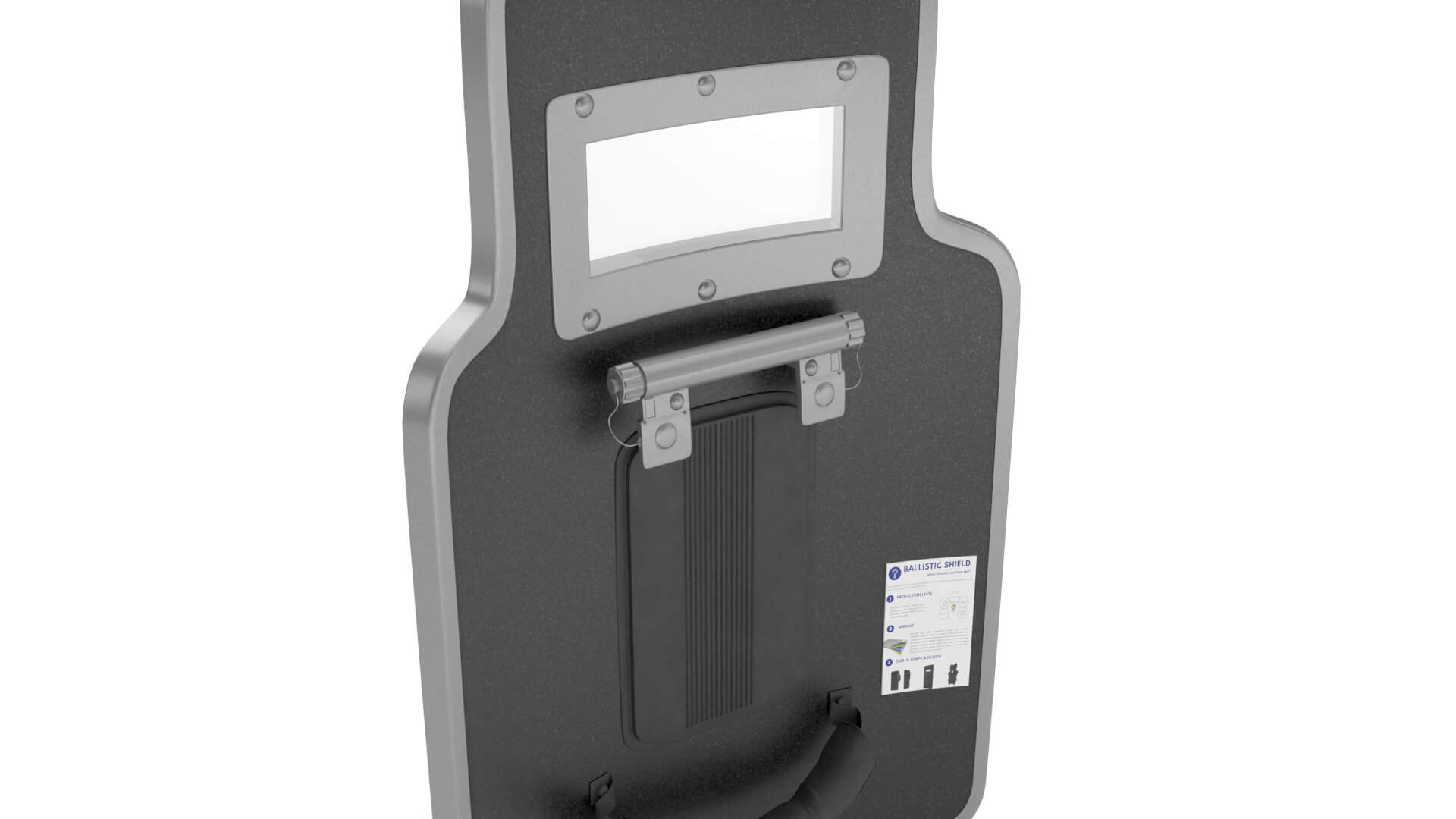 Ballistic Police Shield - 3D Model by 3dxin