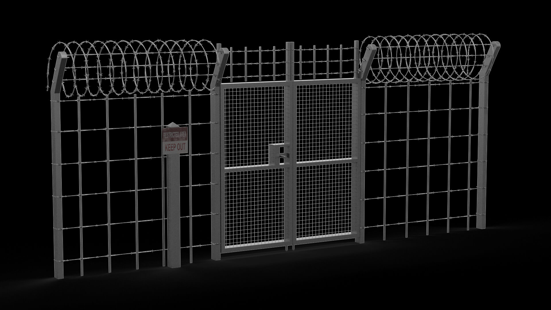 Barbed Wire Set - 3D Model by 3dxin