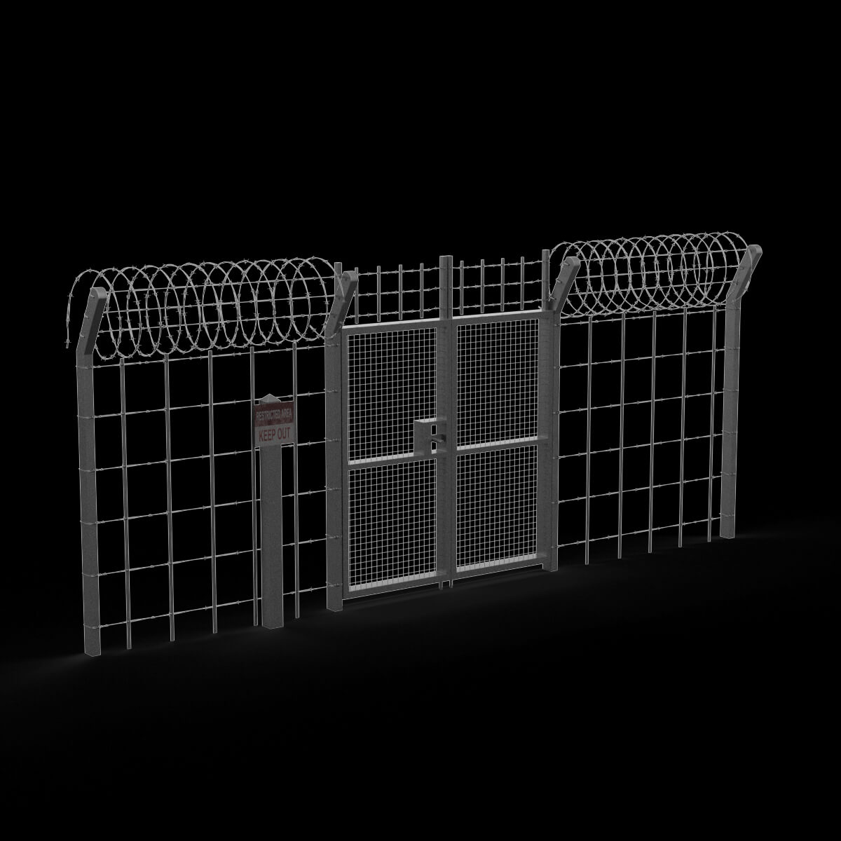Barbed Wire Set - 3D Model by 3dxin