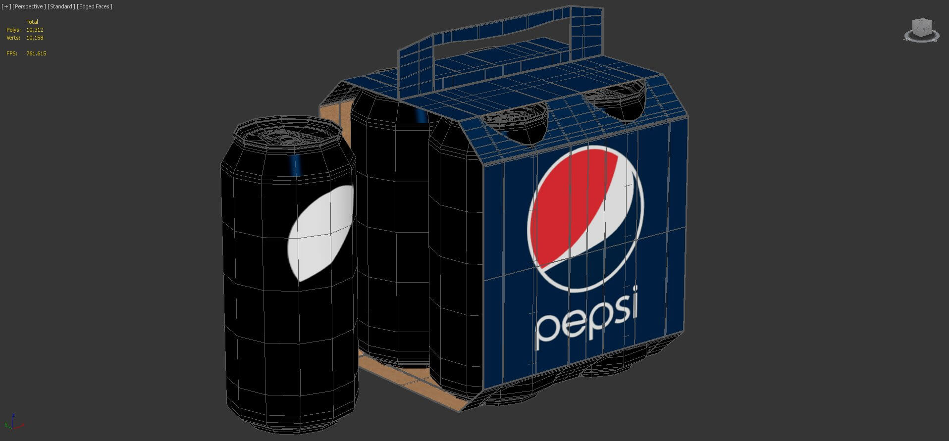 Six Pack of Cans Carton Packaging For 200ml 4 Cans - 3D Model by 3dxin