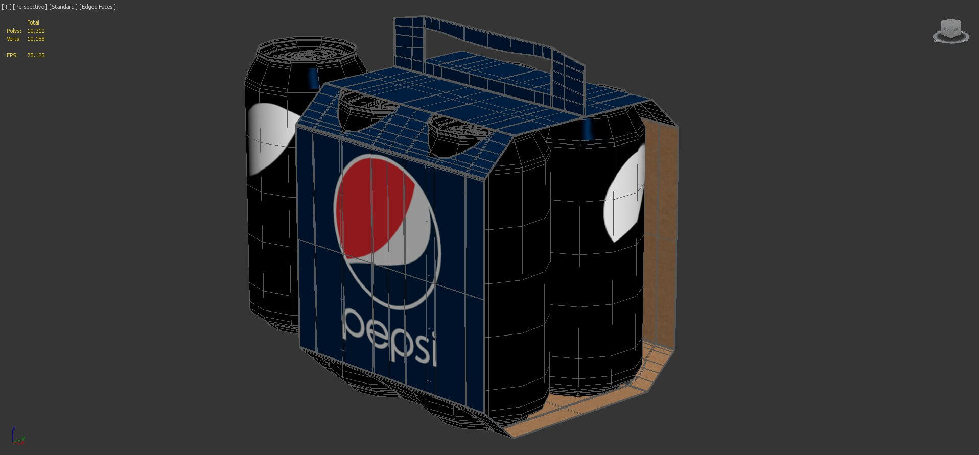 Six Pack of Cans Carton Packaging For 200ml 4 Cans - 3D Model by 3dxin