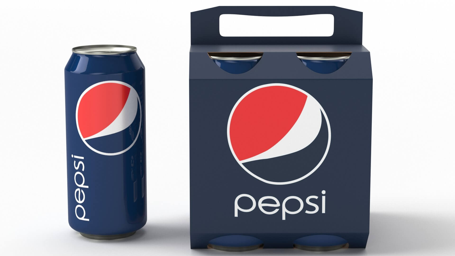 Six Pack of Cans Carton Packaging For 200ml 4 Cans - 3D Model by 3dxin