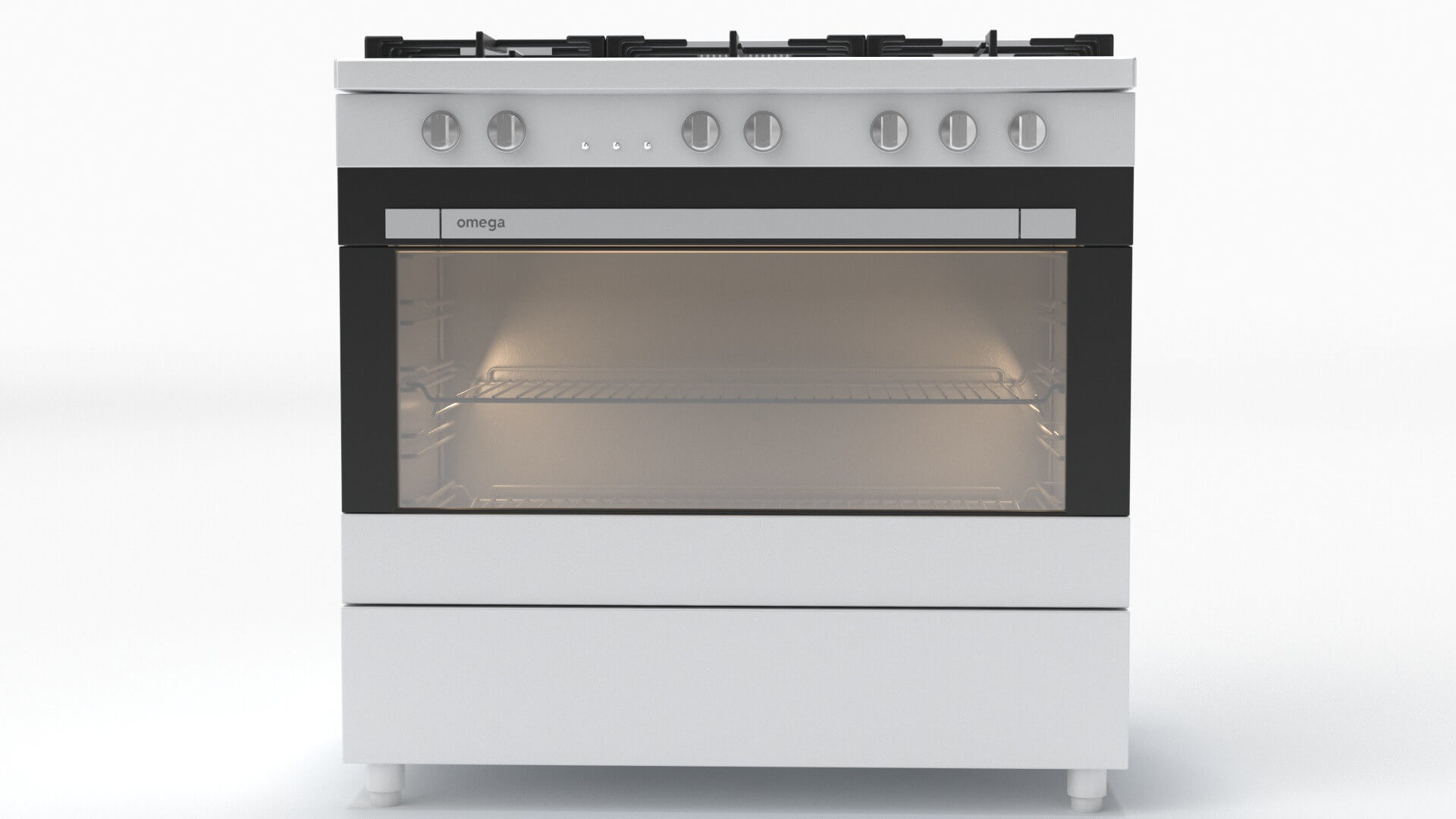 Omega 90 cm 9 Function Free Standing Oven - 3D Model by 3dxin