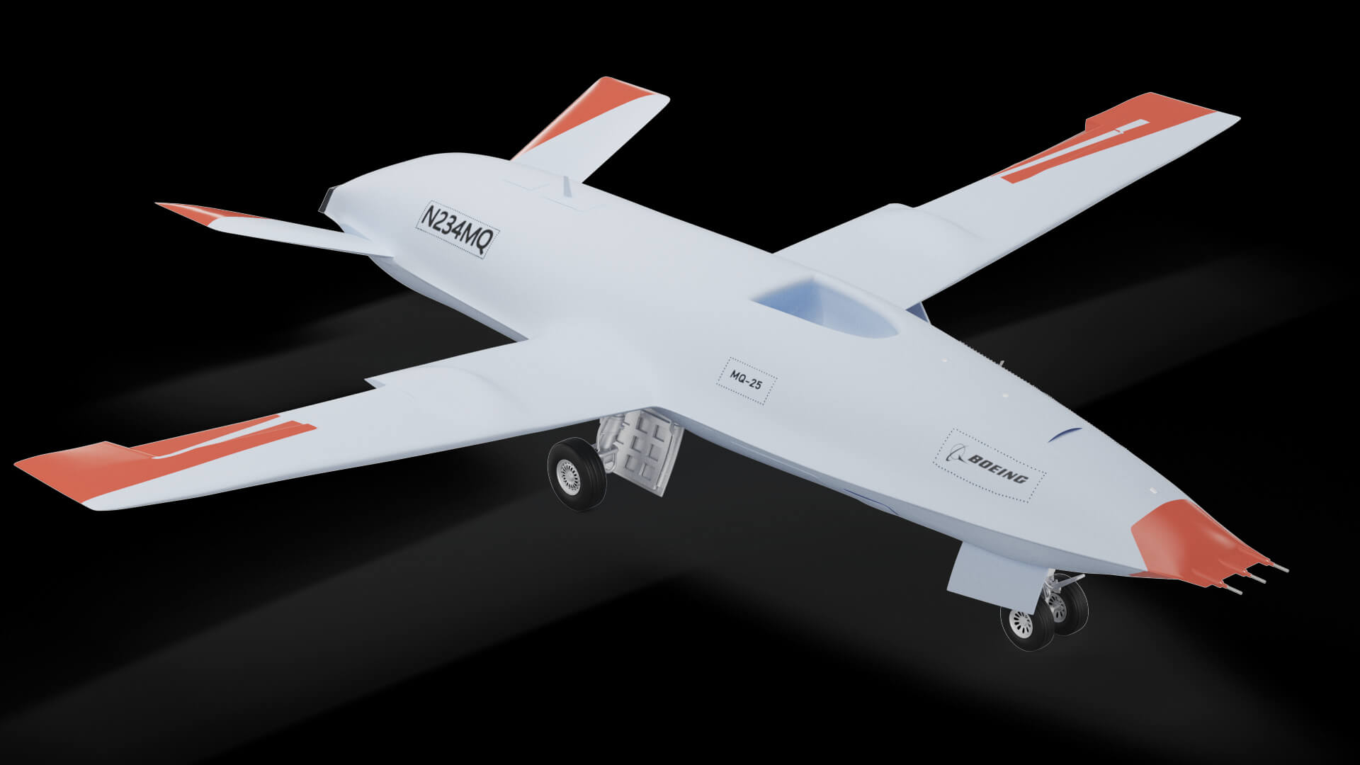 Boeing MQ25 Stingray Aerial Refueling Drone - 3D Model by 3dxin