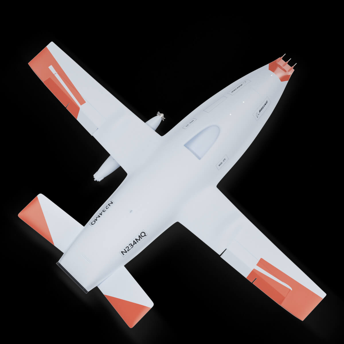 Boeing MQ25 Stingray Aerial Refueling Drone - 3D Model by 3dxin