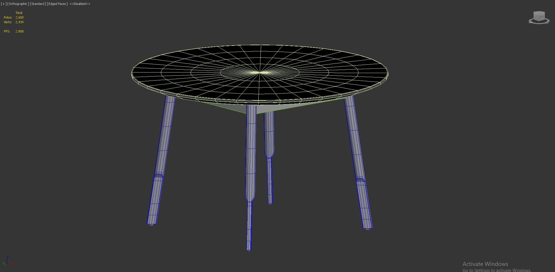 Bracket Dining Table Round - 3D Model by 3dxin