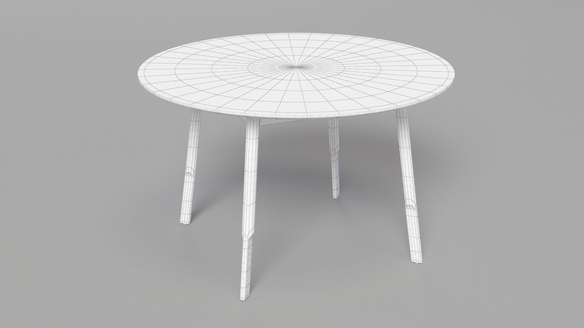 Bracket Dining Table Round - 3D Model by 3dxin