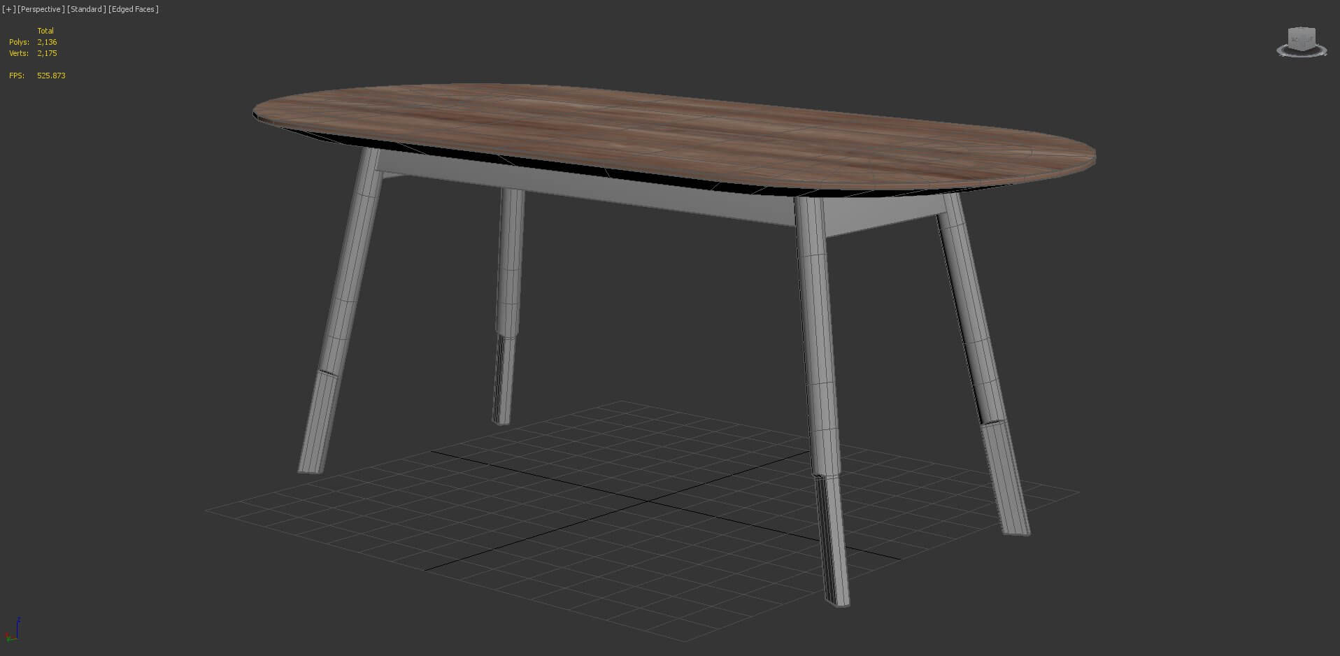 Bracket Dining Table - 3D Model by 3dxin