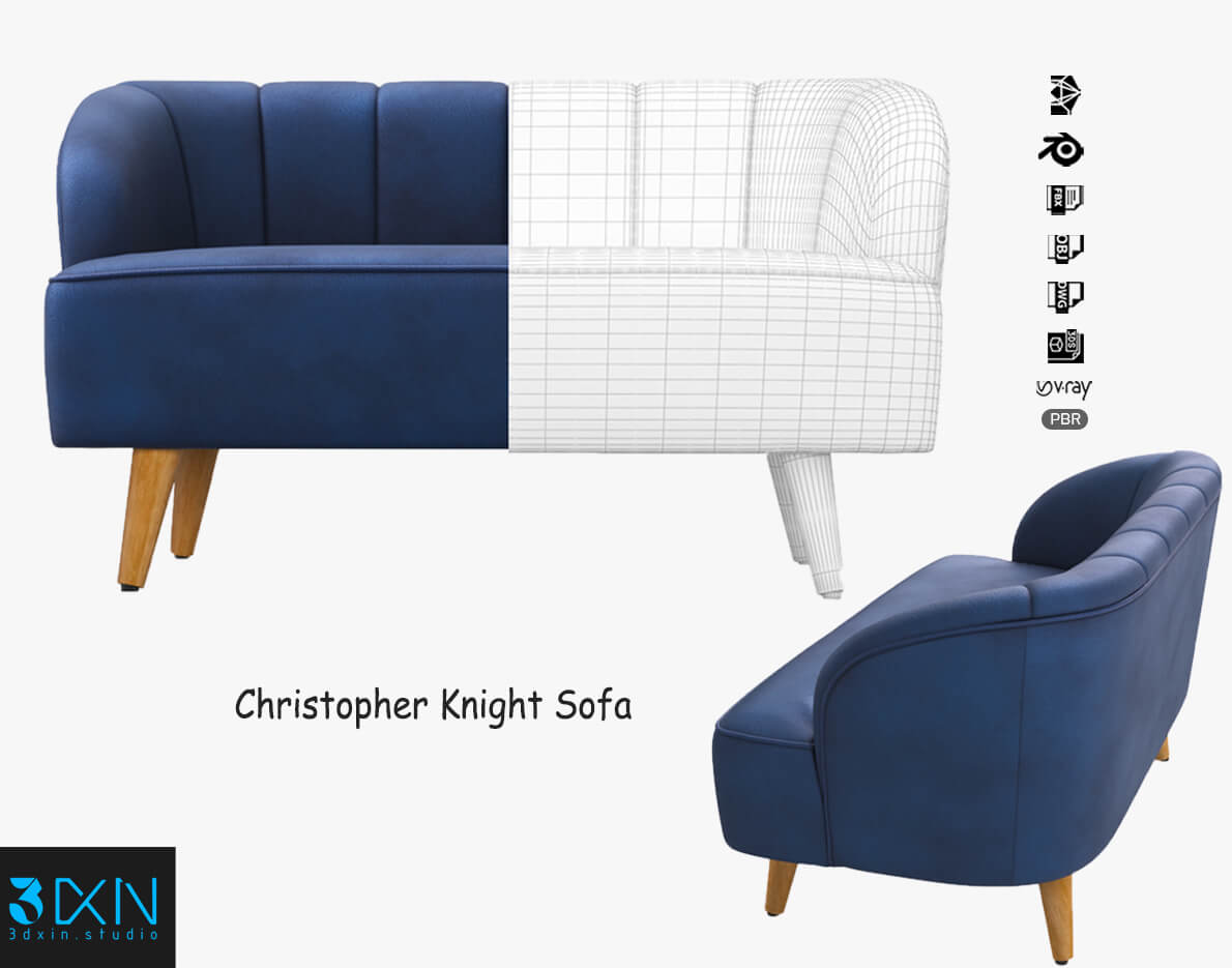Christopher Knight Sofa - 3D Model by 3dxin