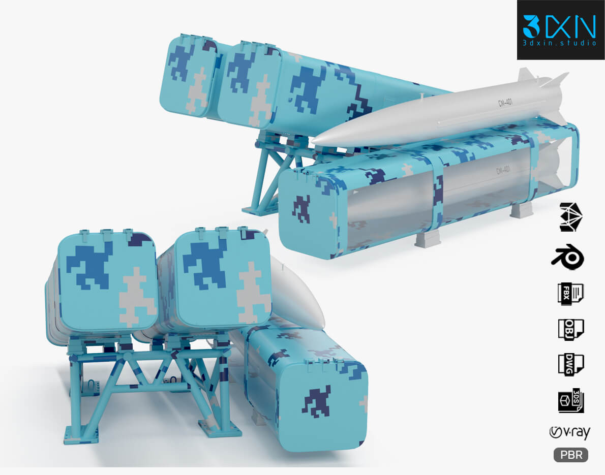 CM-401 Chinese Anti-Ship Ballistic Missile 3D Model by 3dxin