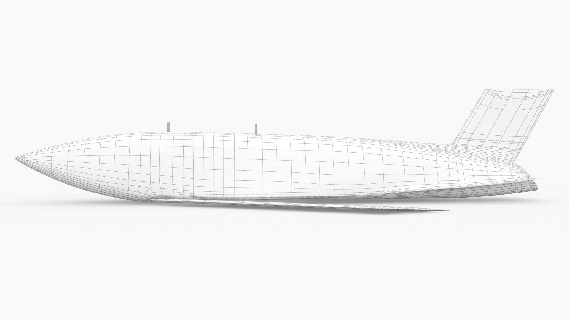 Cruise Missile AGM-158 JASSM 3D Model by 3dxin