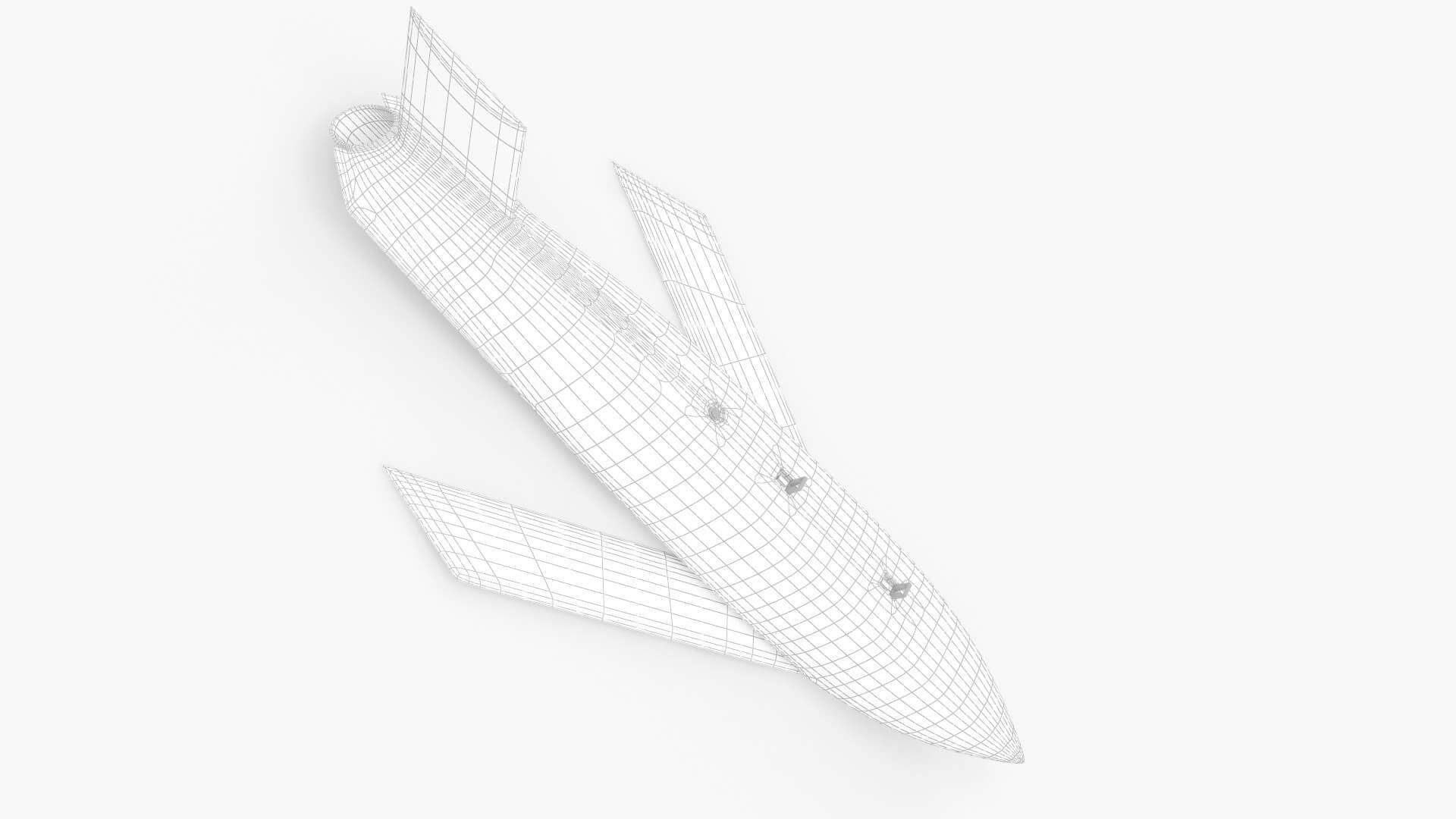 Cruise Missile AGM-158 JASSM 3D Model by 3dxin