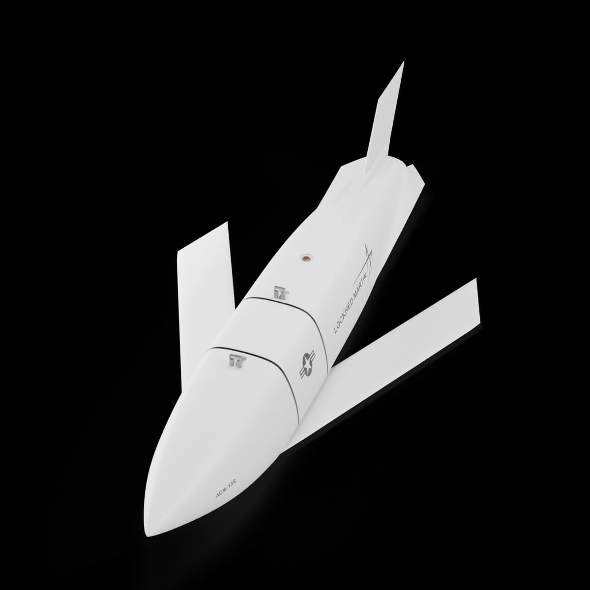 Cruise Missile AGM-158 JASSM 3D Model by 3dxin