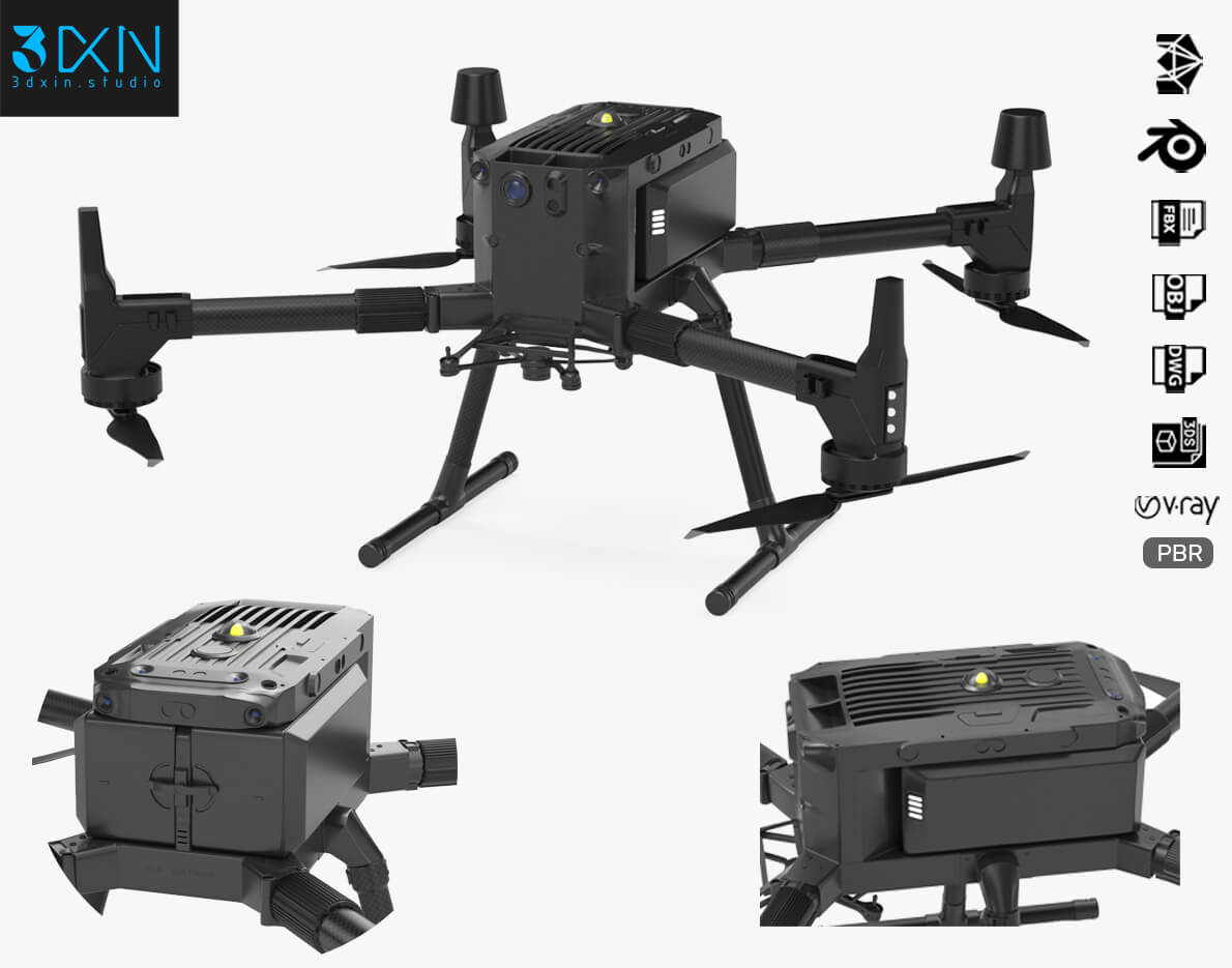 DJI Matrice 300 Rtk Quadcopter Drone - 3D Model by 3dxin