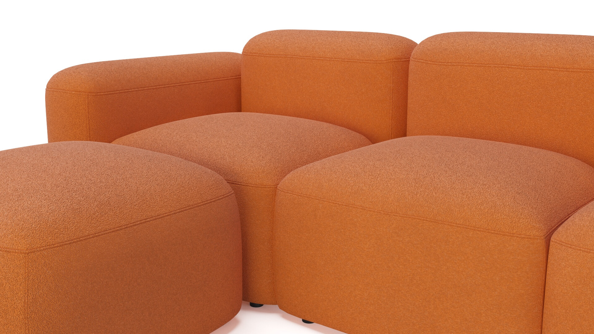 Dloett L Shape Modular Sectional Sofa - 3D Model by 3dxin