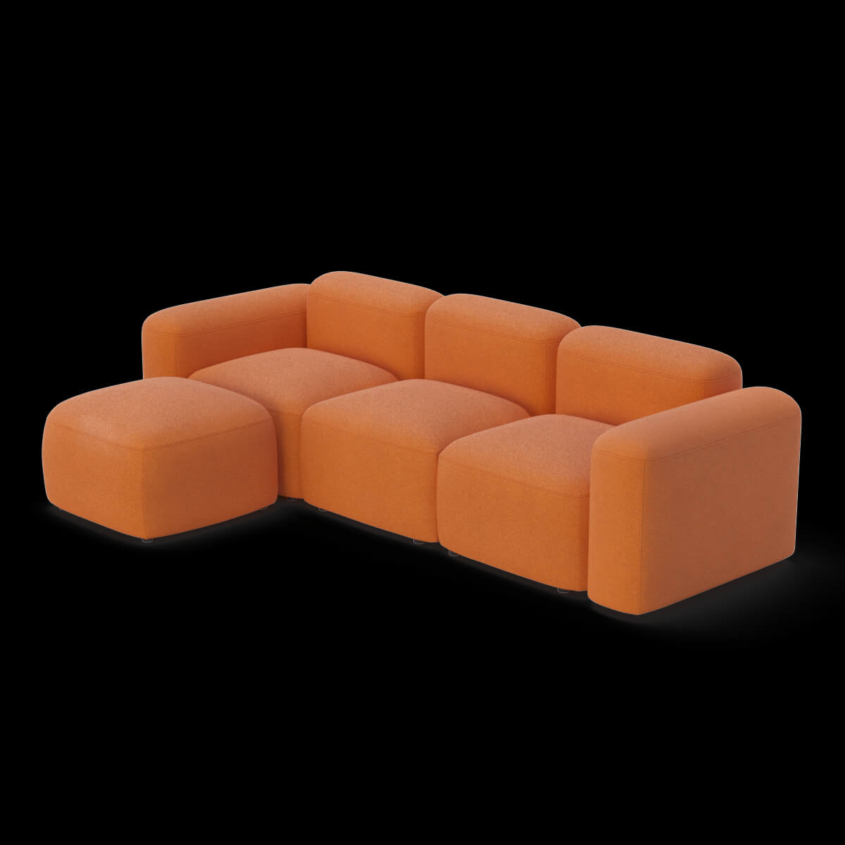 Dloett L Shape Modular Sectional Sofa - 3D Model by 3dxin
