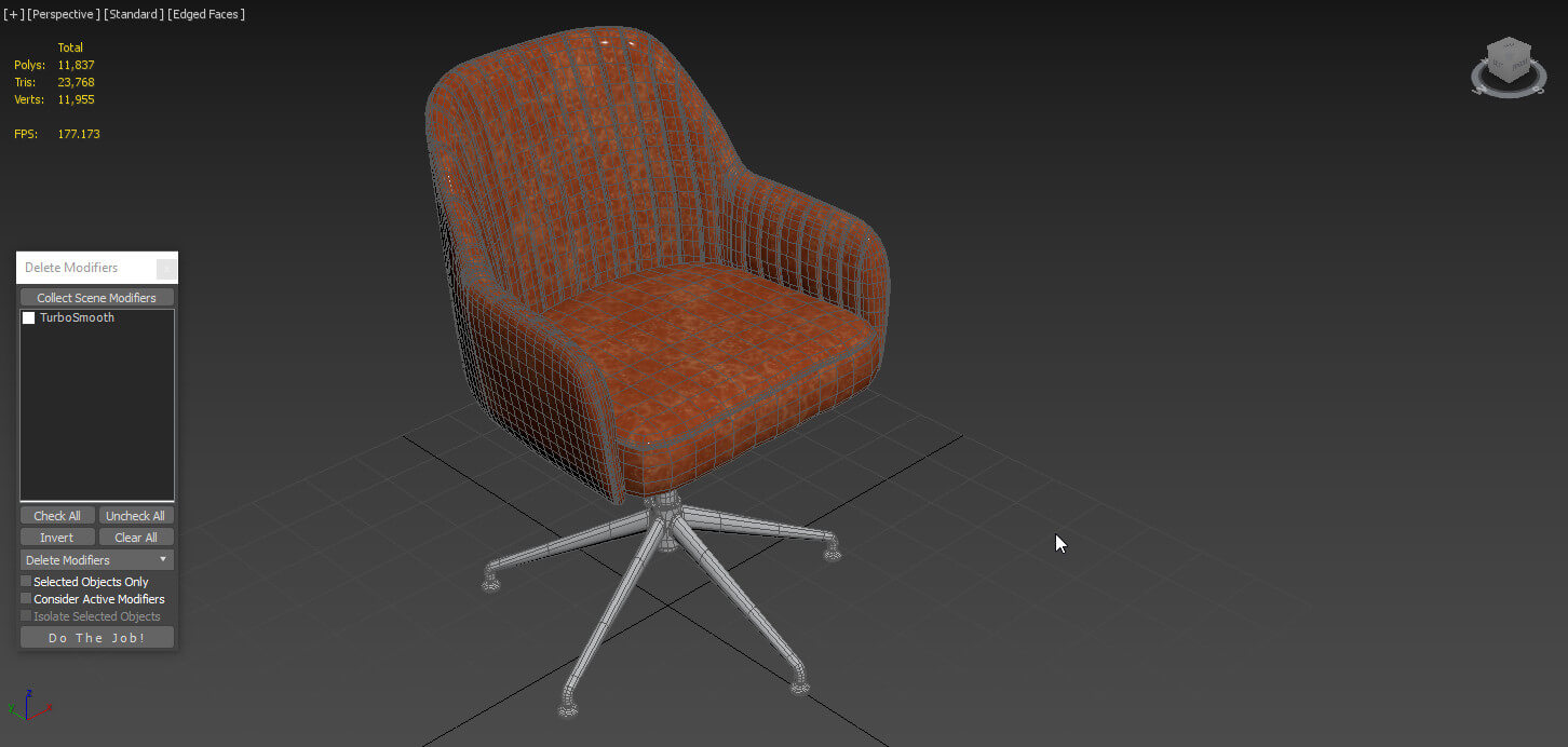 Donisi Leather Swivel Office Chair - 3D Model by 3dxin