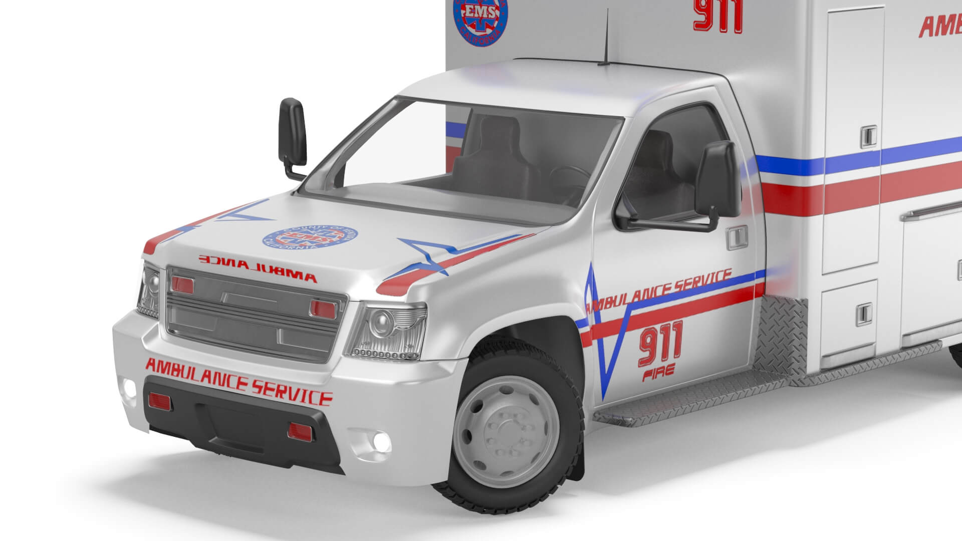 Emergency Ambulance Truck 2In 1 - 3D Model by 3dxin