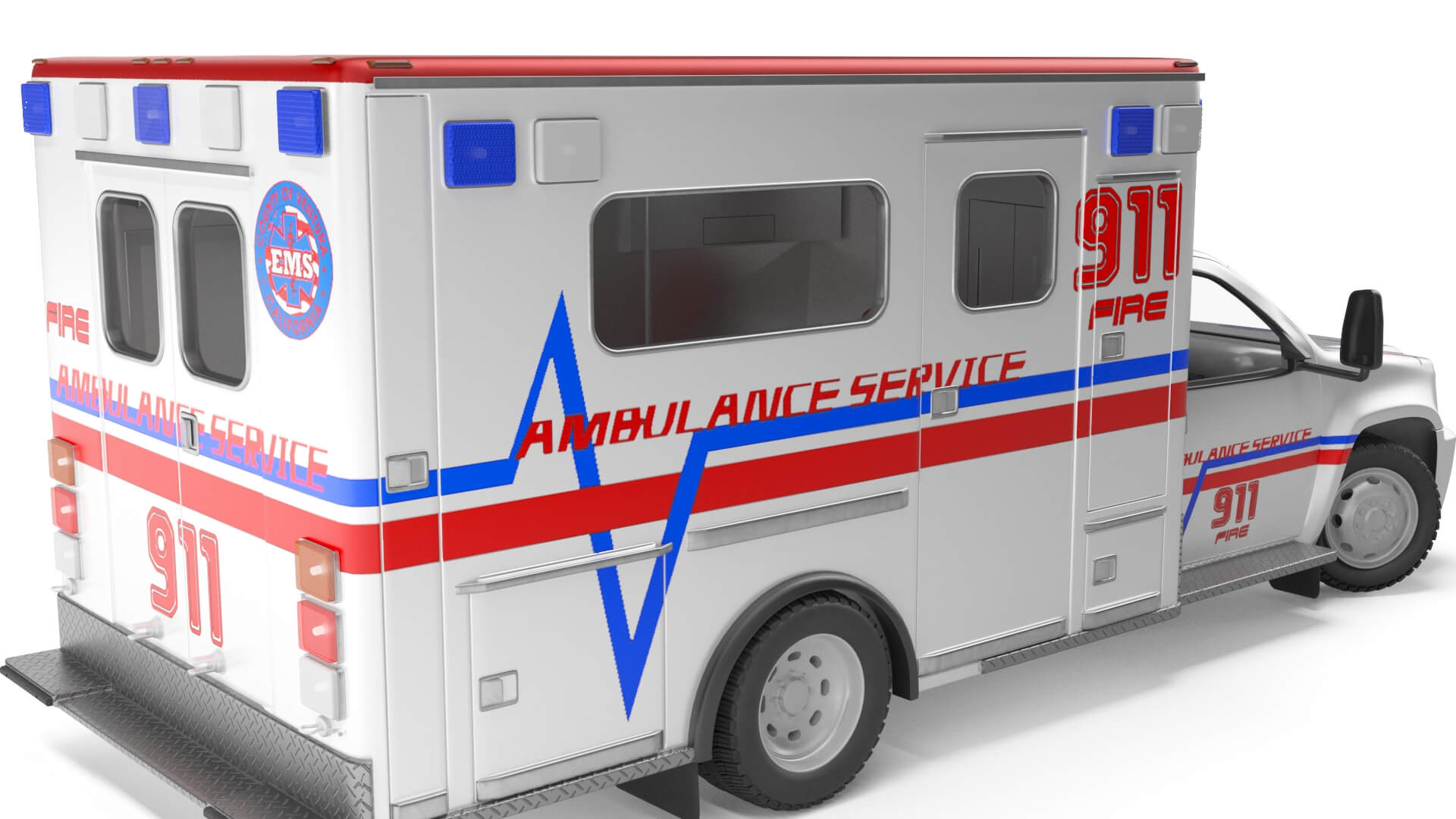 Emergency Ambulance Truck 2In 1 - 3D Model by 3dxin