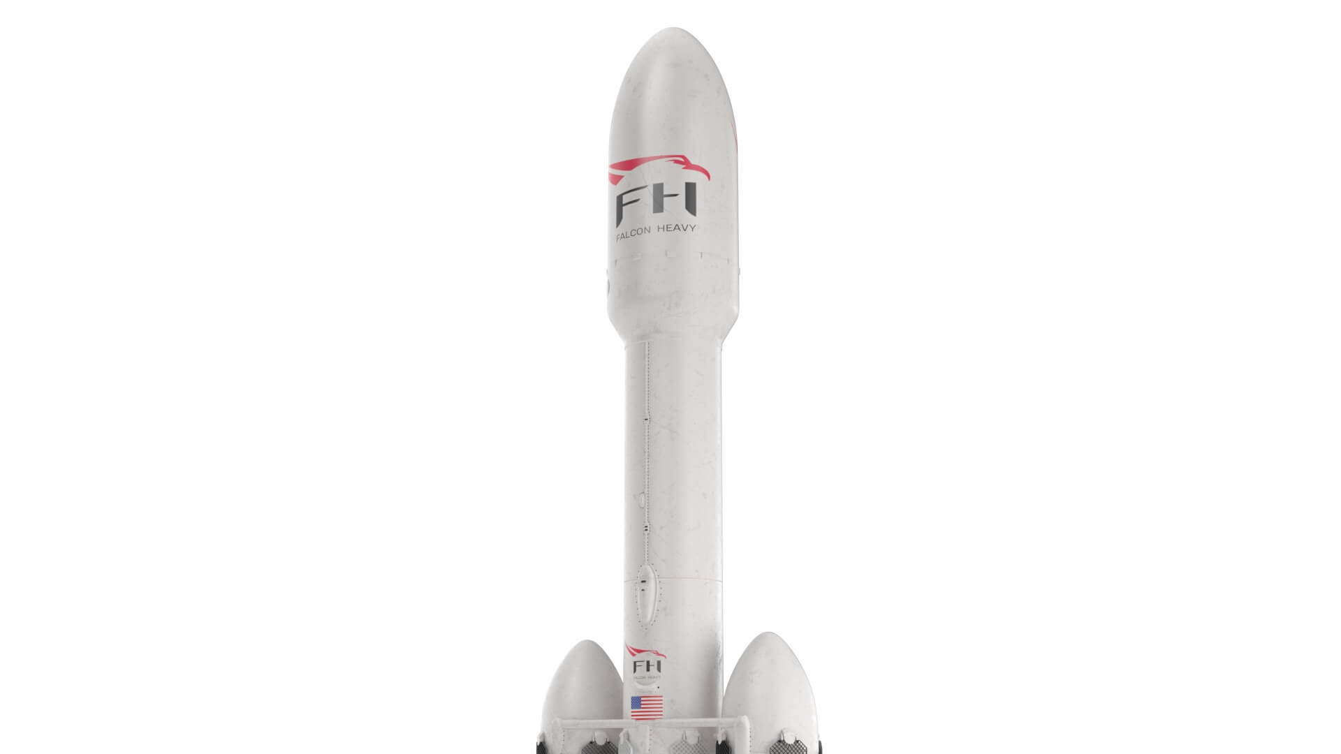 Falcon Heavy, SpaceX's Heavy-Lift Cargo Rocket 3D Model by 3dxin