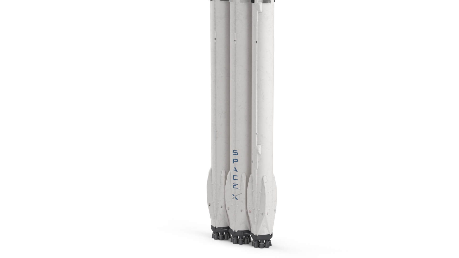 Falcon Heavy, SpaceX's Heavy-Lift Cargo Rocket 3D Model by 3dxin