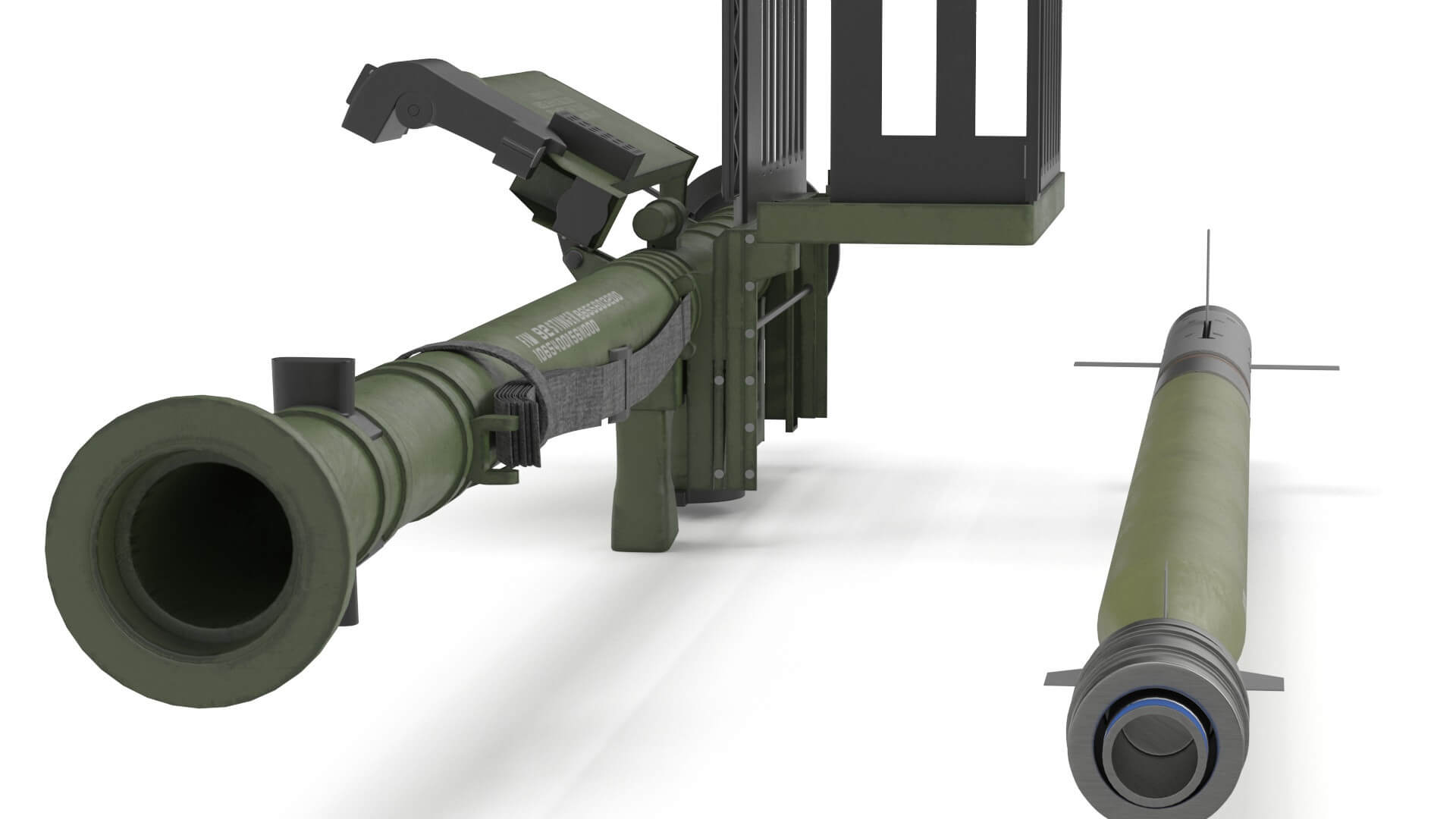 FIM 92 Stinger Missile With Launcher - 3D Model by 3dxin