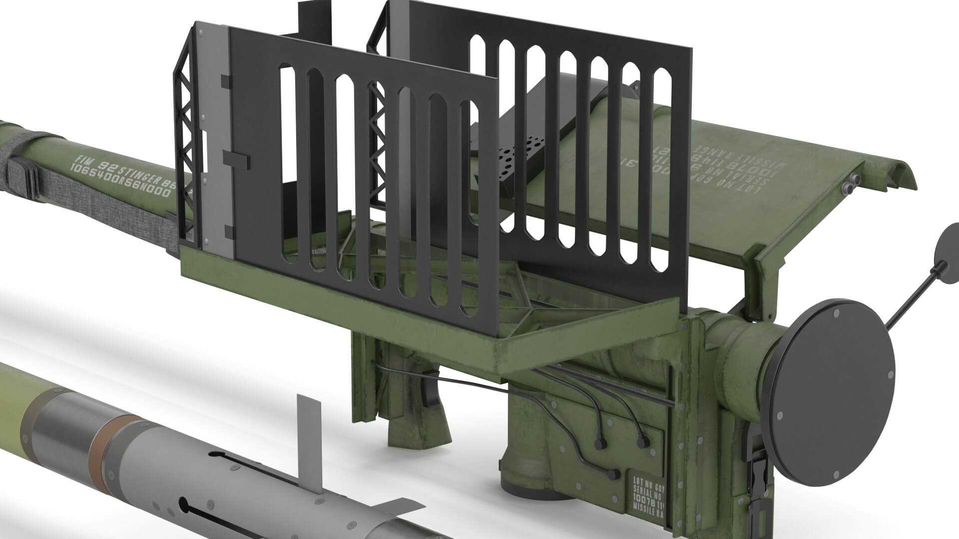 FIM 92 Stinger Missile With Launcher - 3D Model by 3dxin