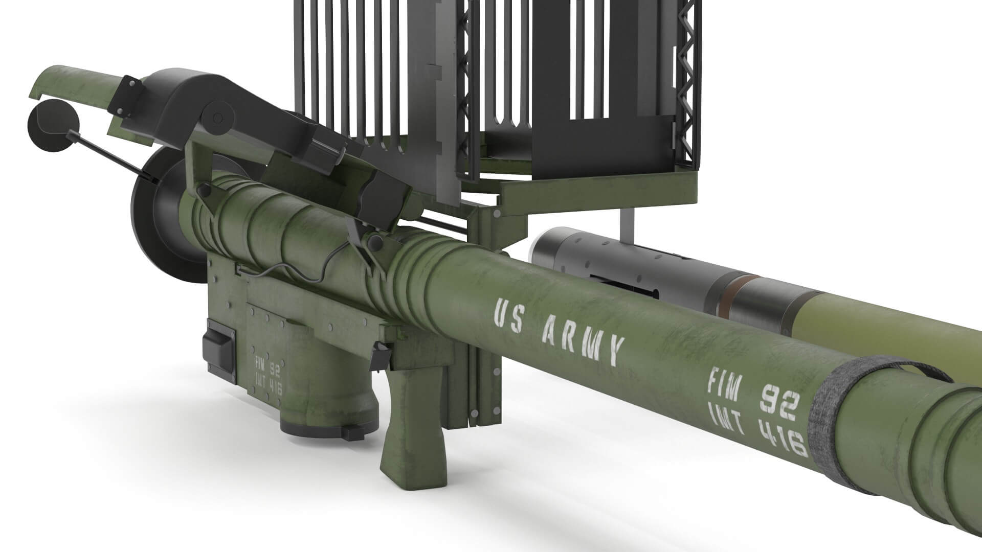 FIM 92 Stinger Missile With Launcher - 3D Model by 3dxin
