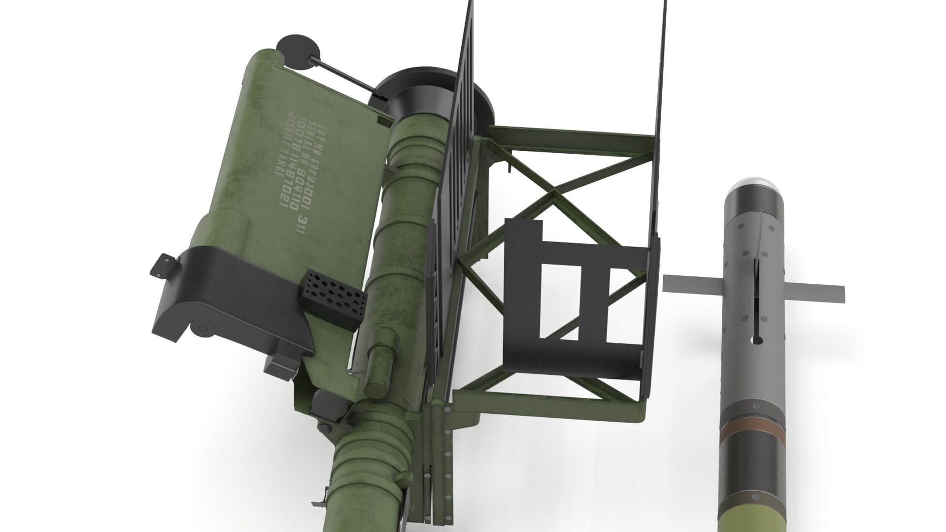 FIM 92 Stinger Missile With Launcher - 3D Model by 3dxin