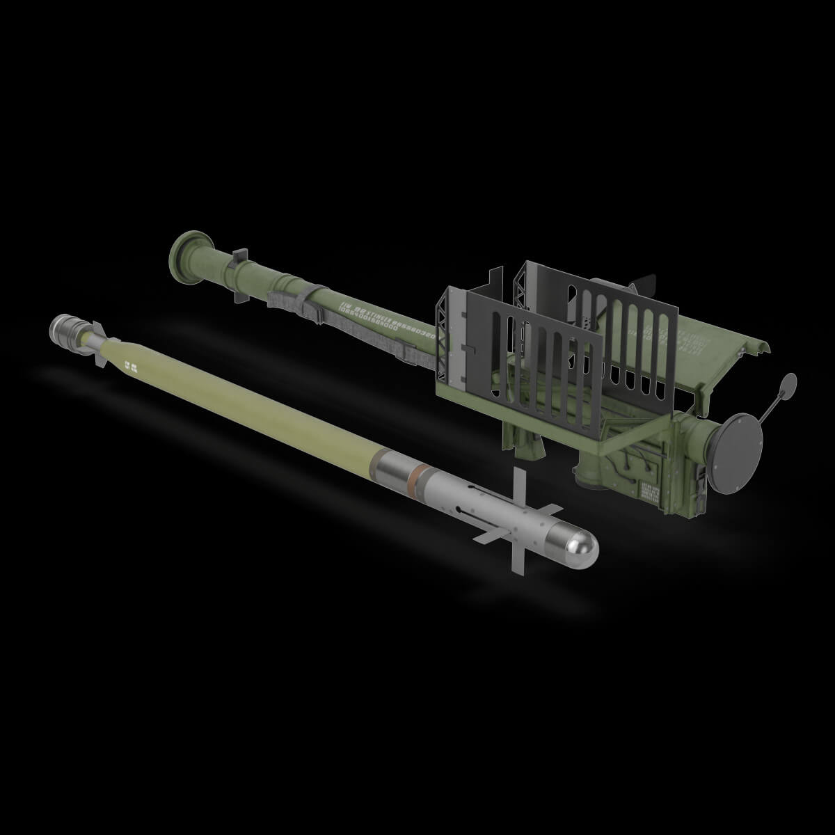 FIM 92 Stinger Missile With Launcher - 3D Model by 3dxin