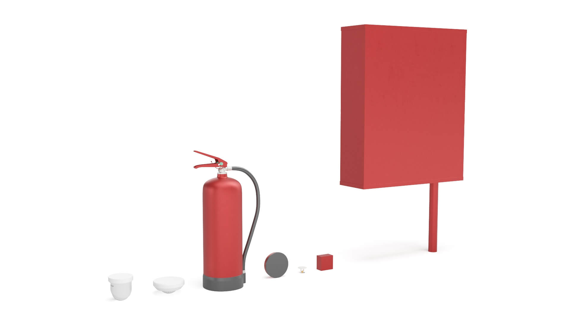 Fire Fighting System and Security System - 3D Model by 3dxin