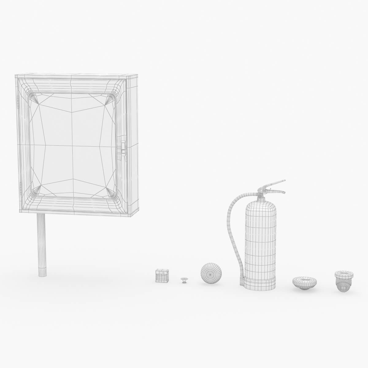 Fire Fighting System and Security System - 3D Model by 3dxin