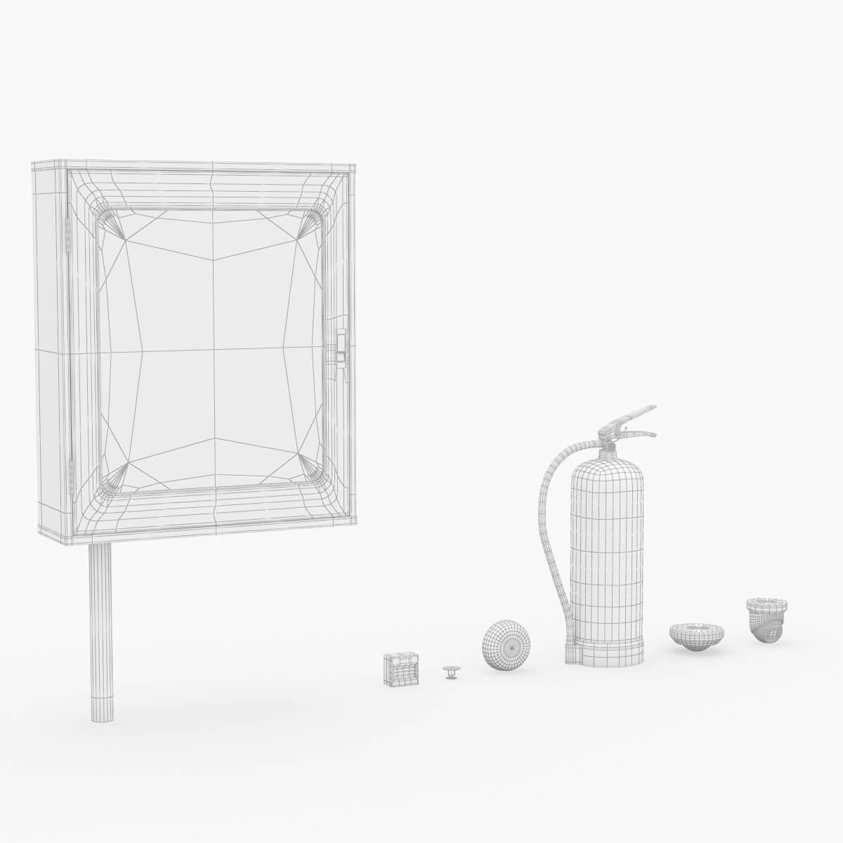 Fire Fighting System and Security System - 3D Model by 3dxin