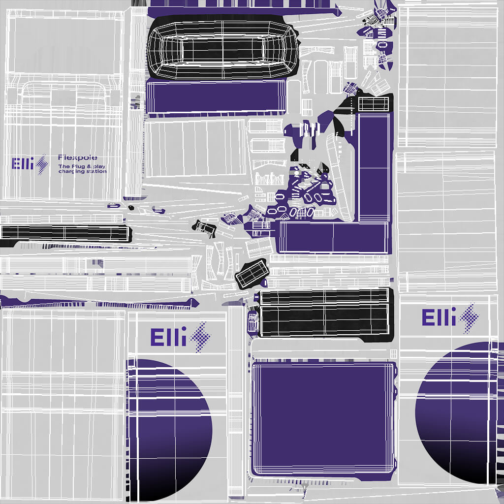 Flexpole The Flexible Fast EV Charging Station by Elli - 3D Model by 3dxin