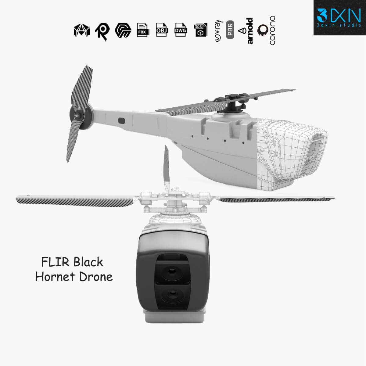 Flir Black Hornet Drone - 3D Model by 3dxin